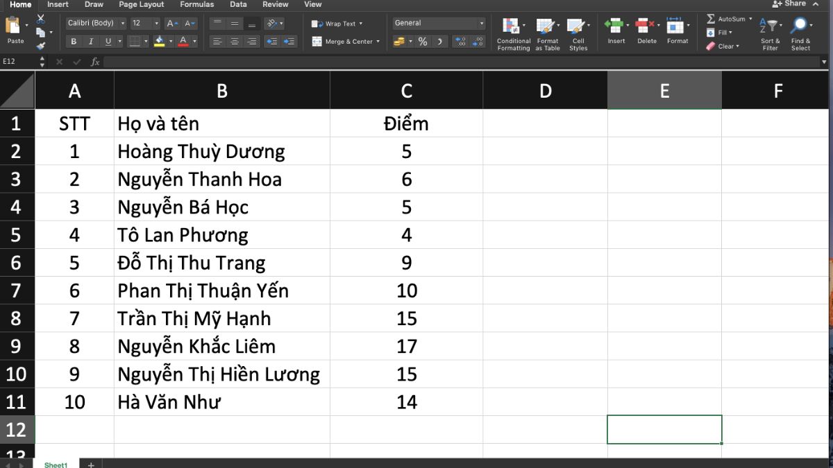 Hướng dẫn 6 cách tính tổng hàng dọc trong Excel nhanh chóng